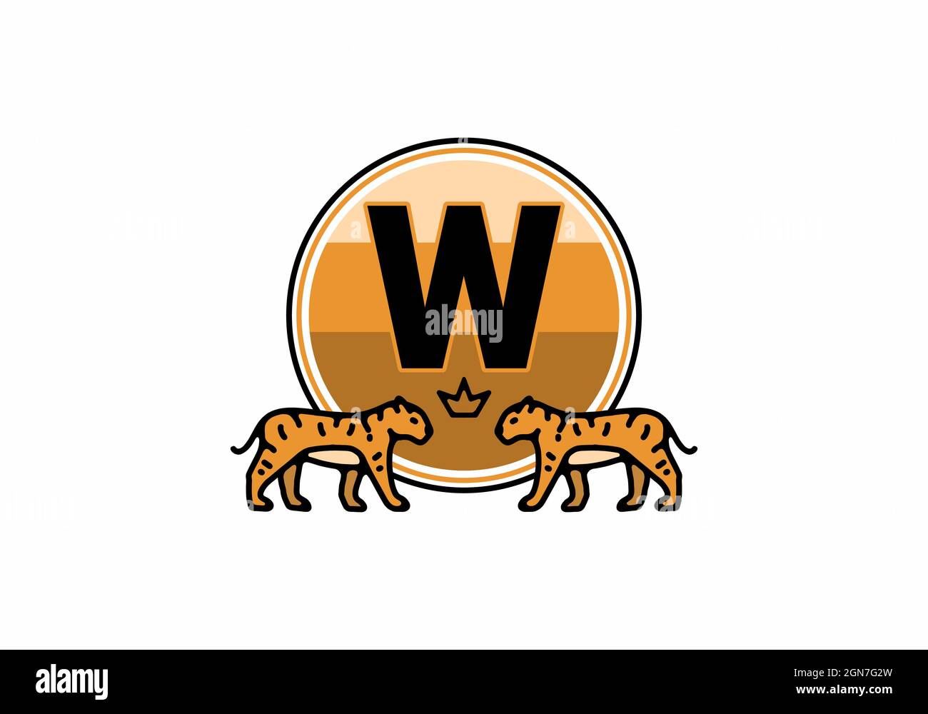W tiger logo hi-res stock photography and images - Alamy