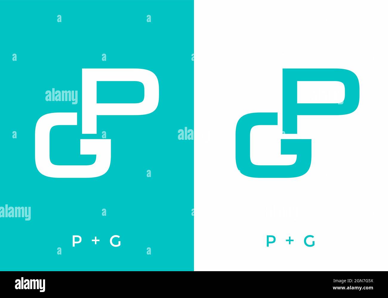 Pg letter design hi-res stock photography and images - Alamy