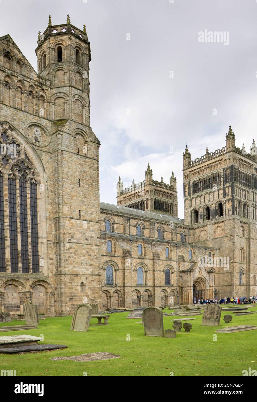 outside the magnificent norman durham cathedral Stock Photo - Alamy