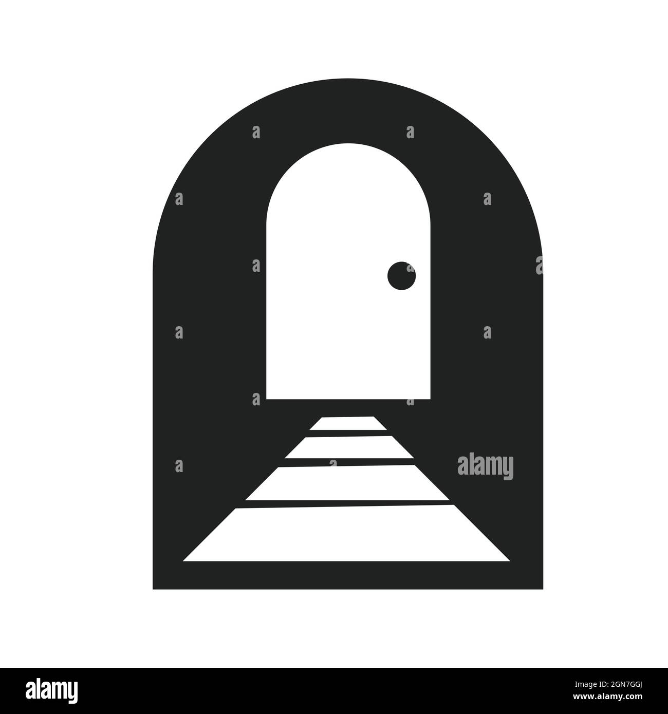 Long path icon vector illustration, hope symbol Stock Vector Image ...