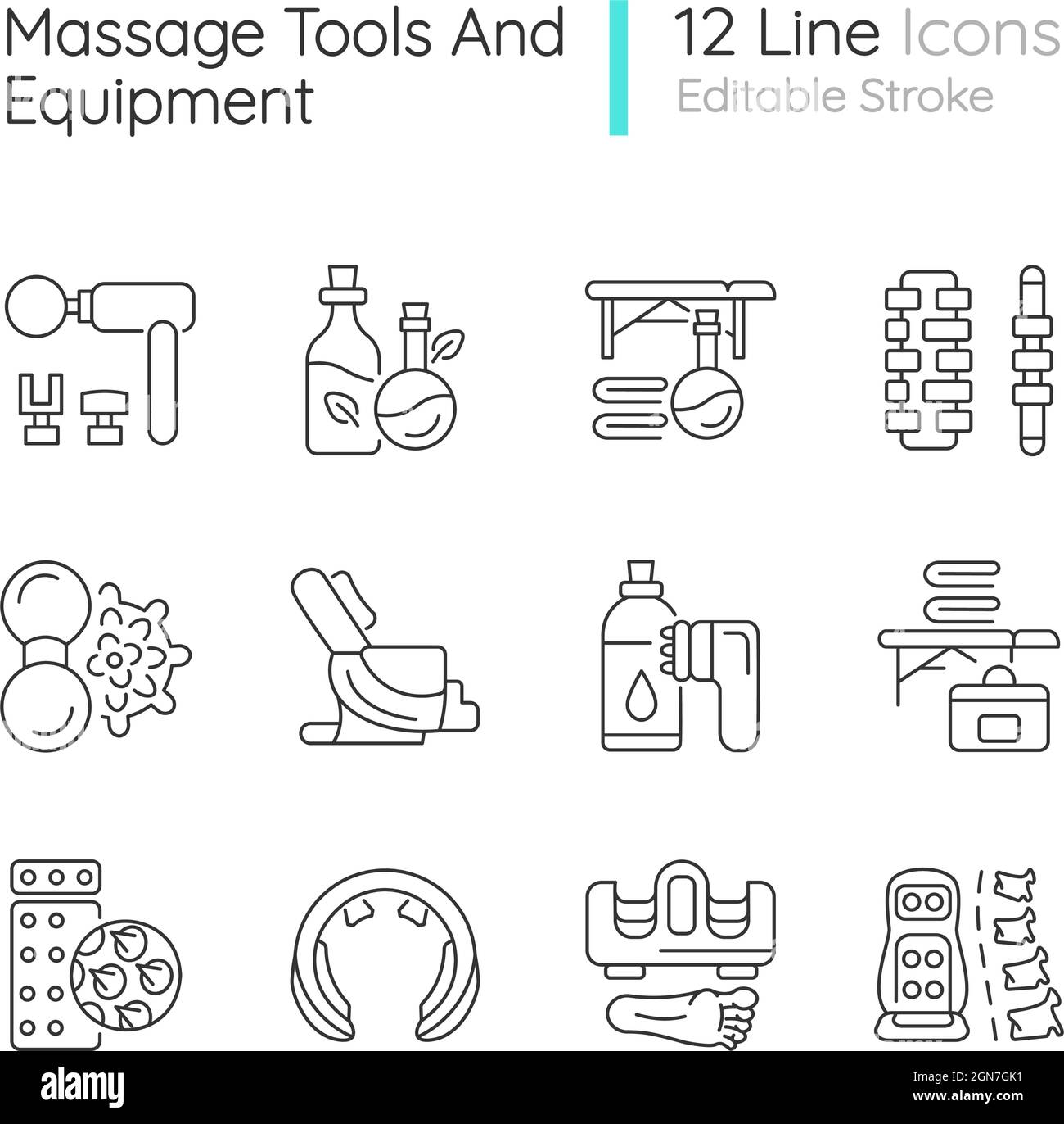 Massage tools Stock Vector Images - Alamy