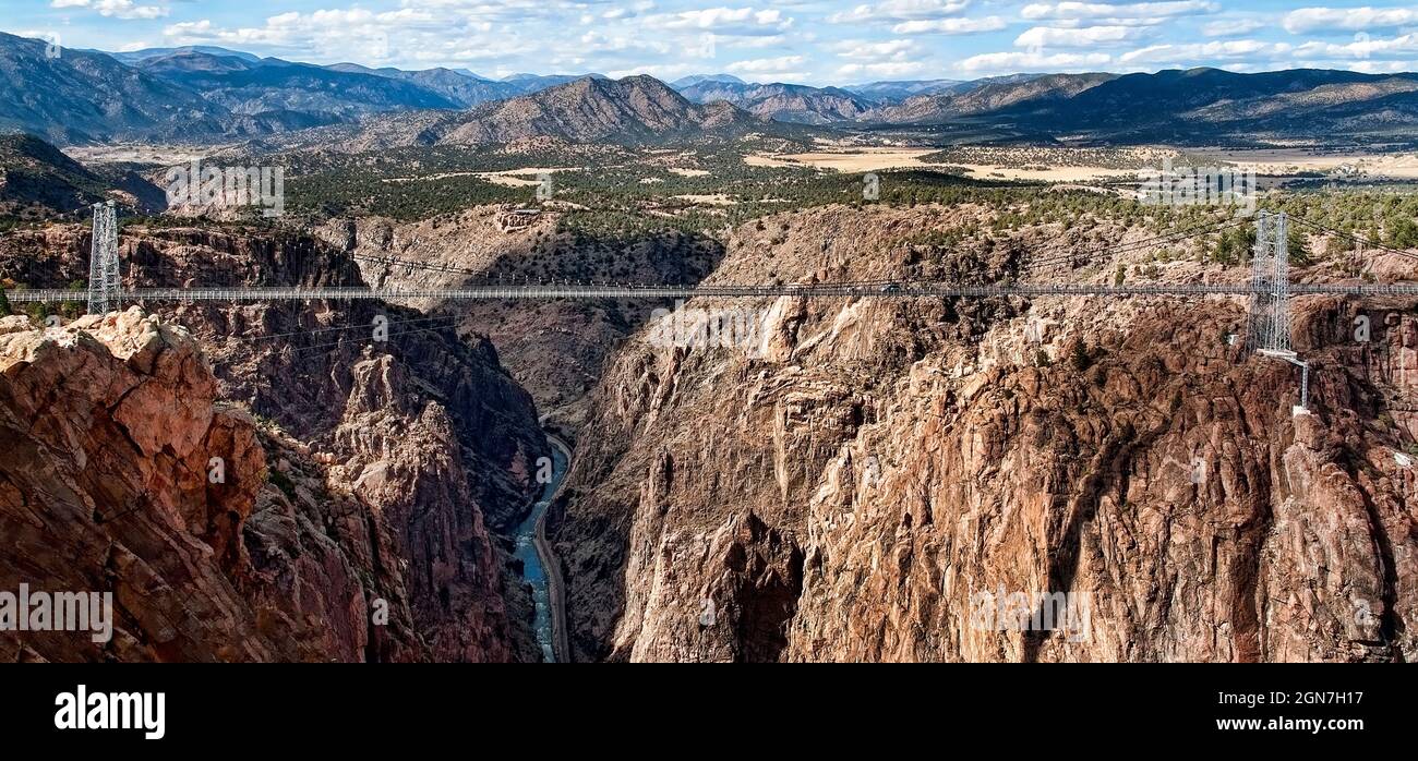 Royal Gorge Bridge near Carson City, CO, and is the highest bridge in ...