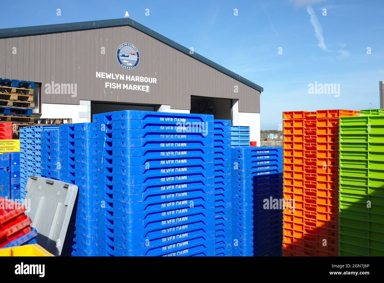 Newlyn Harbour Fish Market. Newlyn, Penzance, Cornwall UK Stock Photo ...