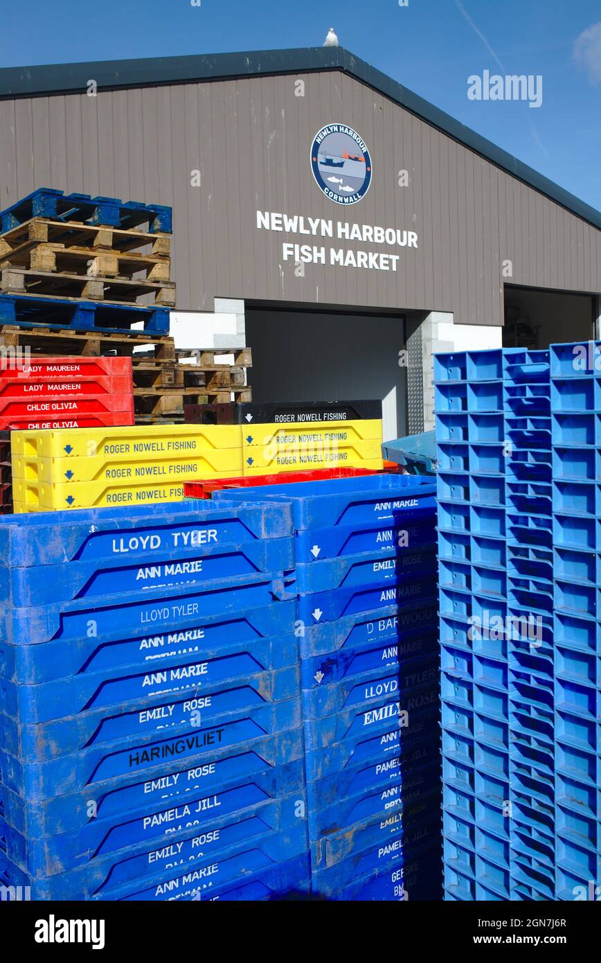 Newlyn Harbour Fish Market. Newlyn, Penzance, Cornwall UK Stock Photo ...