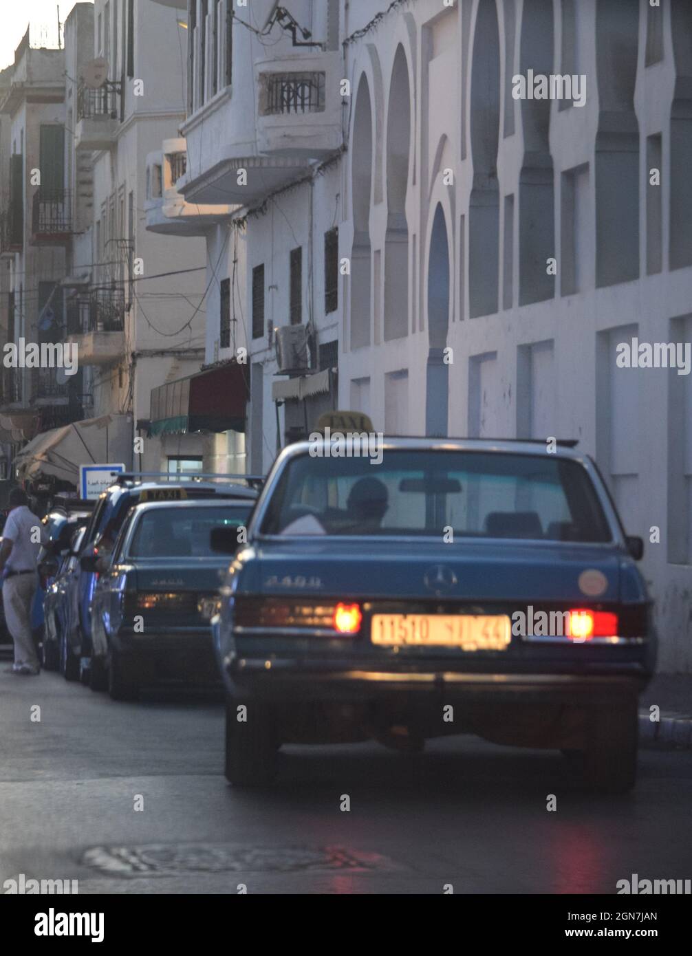 Street taxi station in Tetouan Morocco Stock Photo - Alamy