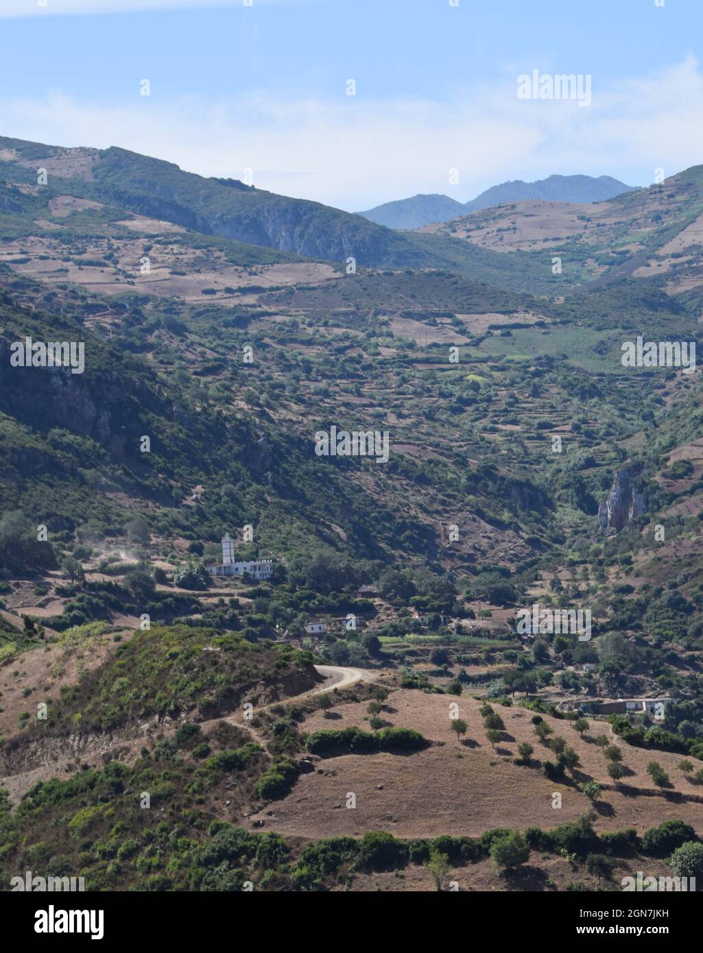 Village in the rif mountains on the road between Oued Laou and ...