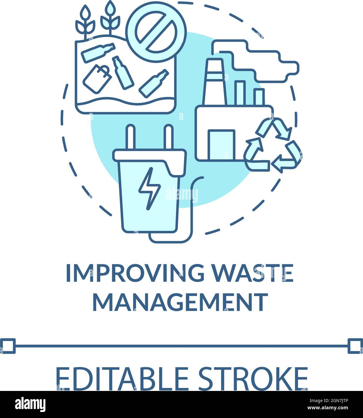 Improving waste management concept icon Stock Vector Image & Art - Alamy