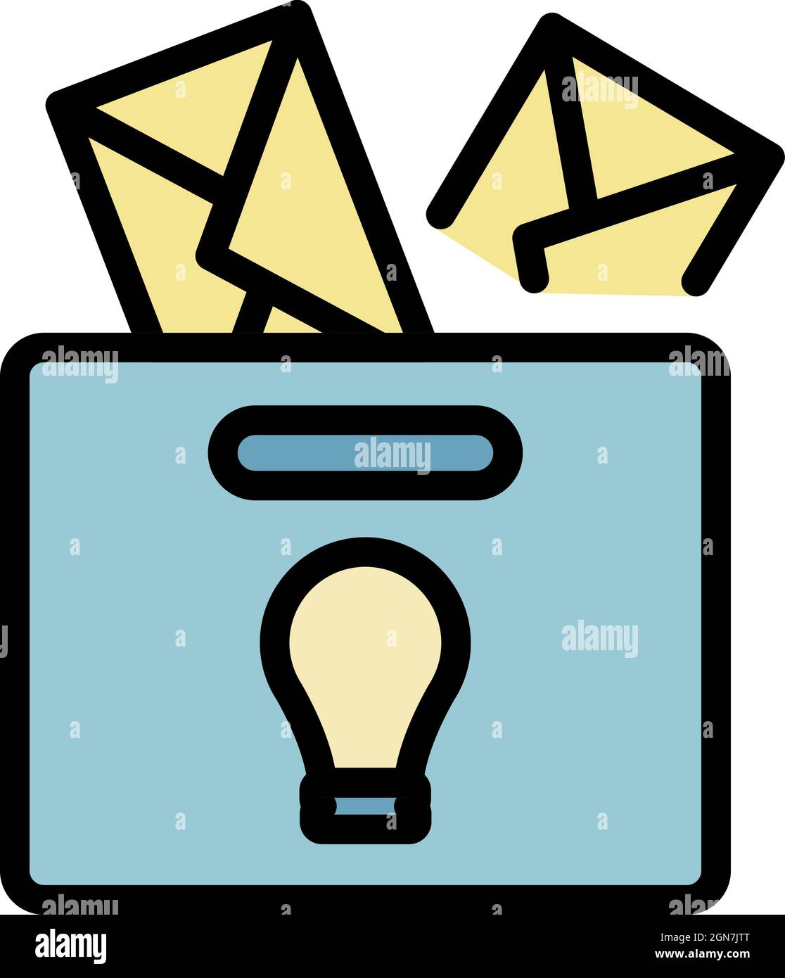 Idea box icon. Outline idea box vector icon color flat isolated Stock ...