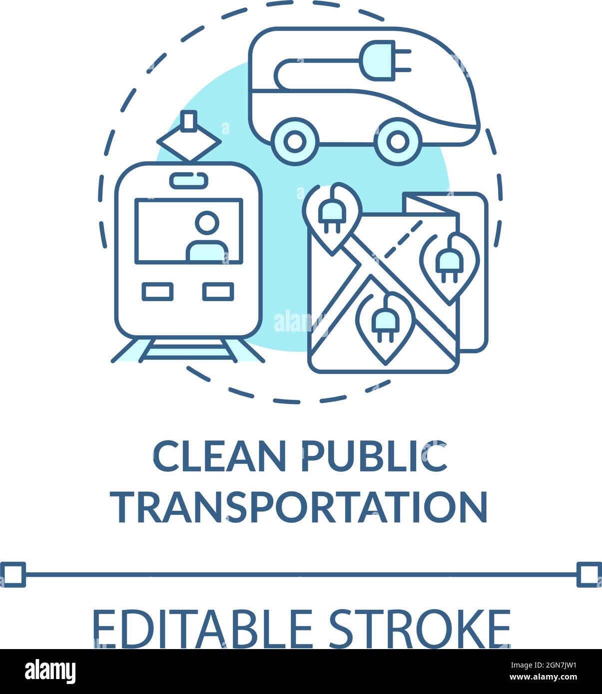 Clean public transportation concept icon Stock Vector Image & Art - Alamy