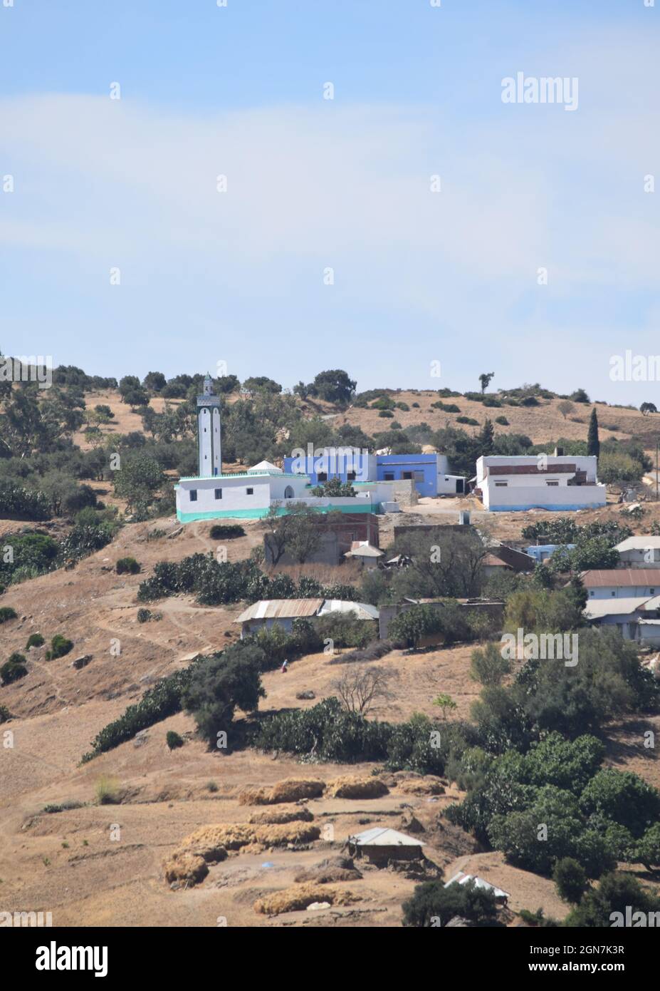 Village in the rif mountains on the road between Oued Laou and ...
