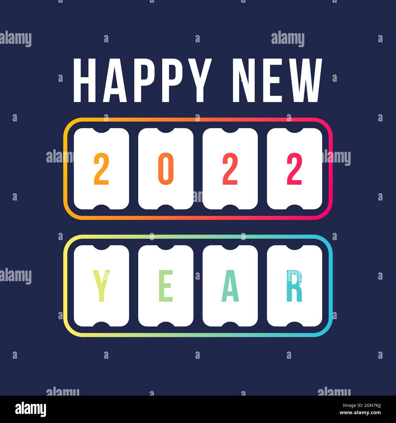 happy new year with 2022 scoreboard countdown. concept of flipboard ...