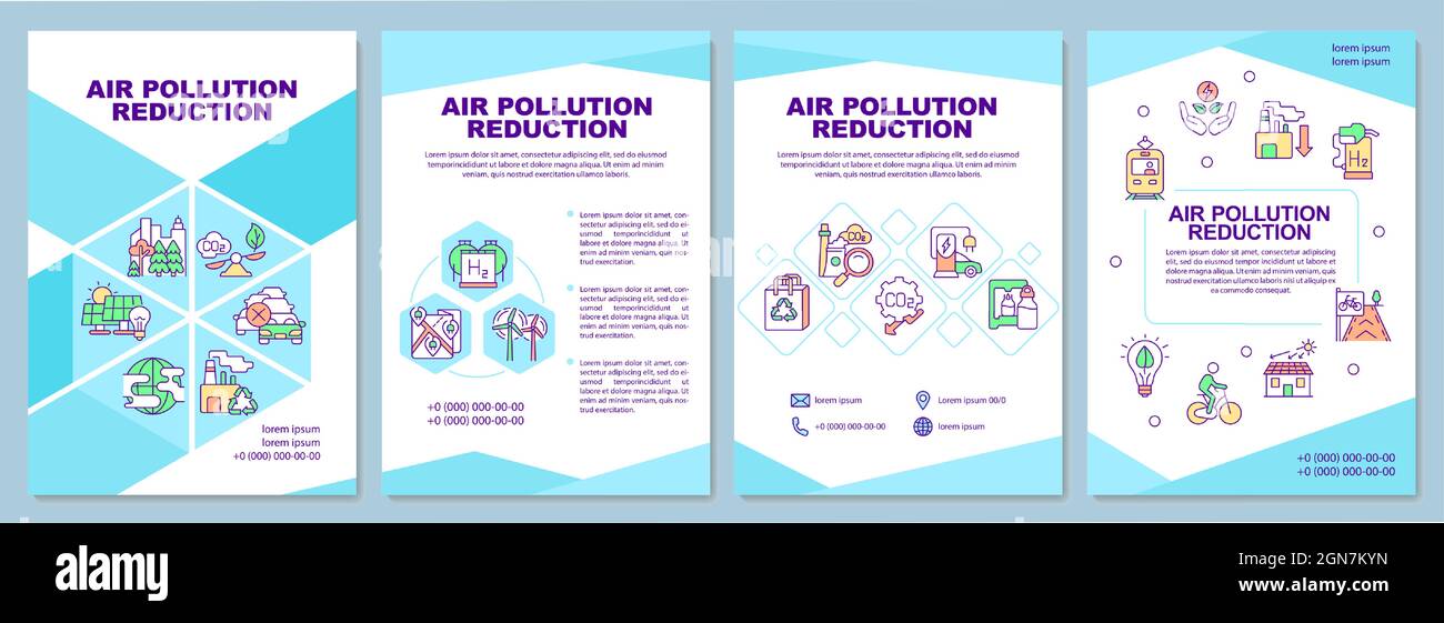 Air pollution reduction brochure template Stock Vector Image & Art - Alamy