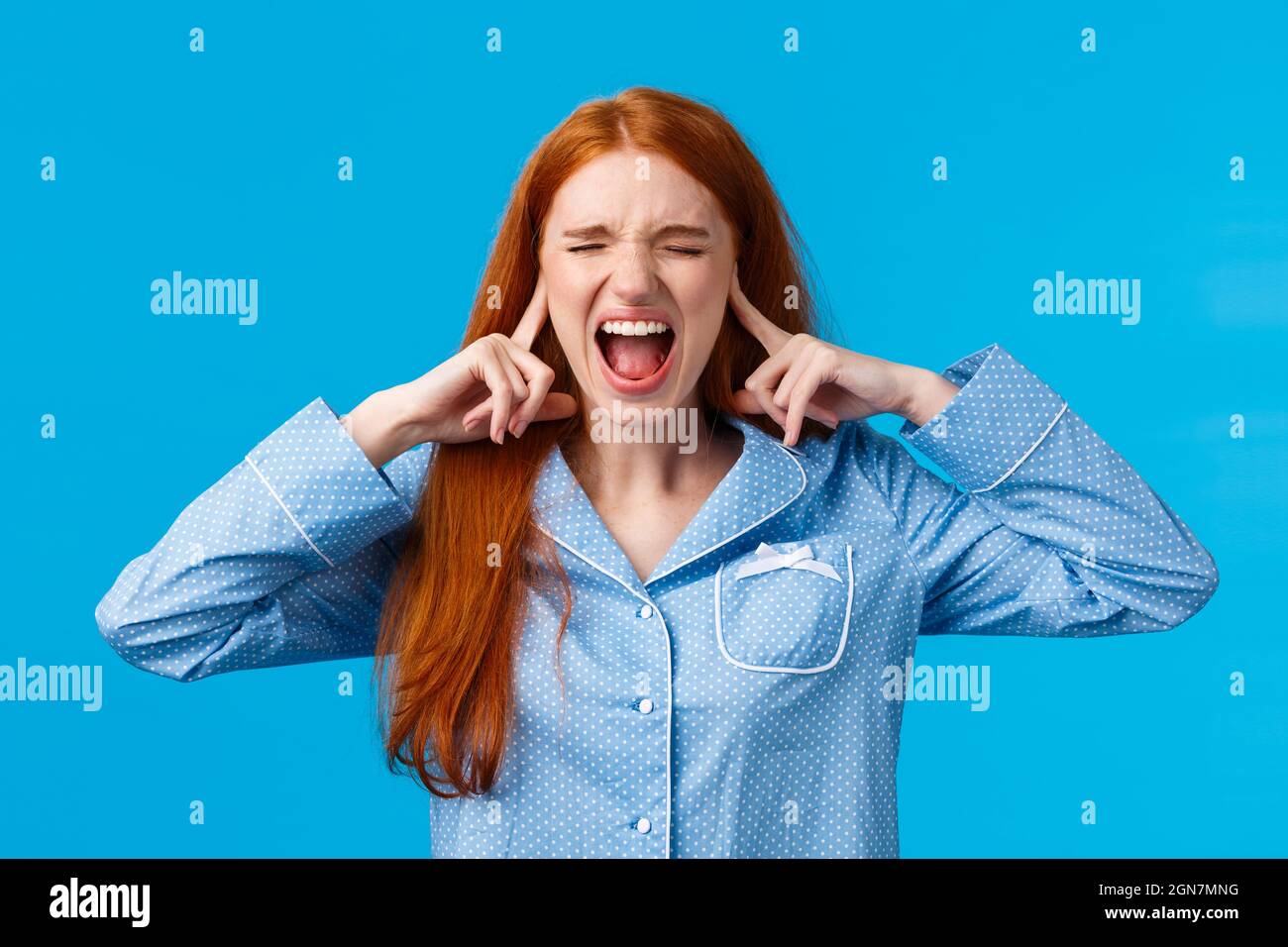 Girl having mental breakdown cant sleep in such noisy place. Distressed ...