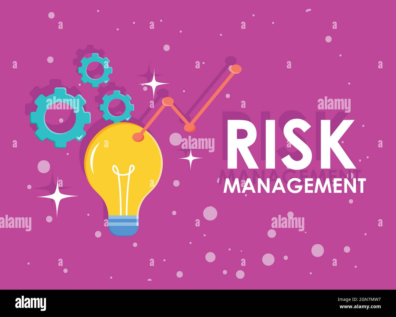 light bulb and gears of risk management theme Stock Vector Image & Art ...