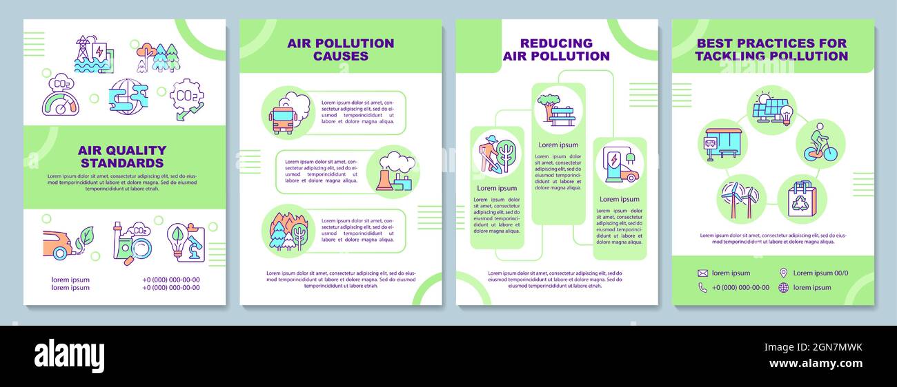 Air quality standards brochure template Stock Vector Image & Art - Alamy