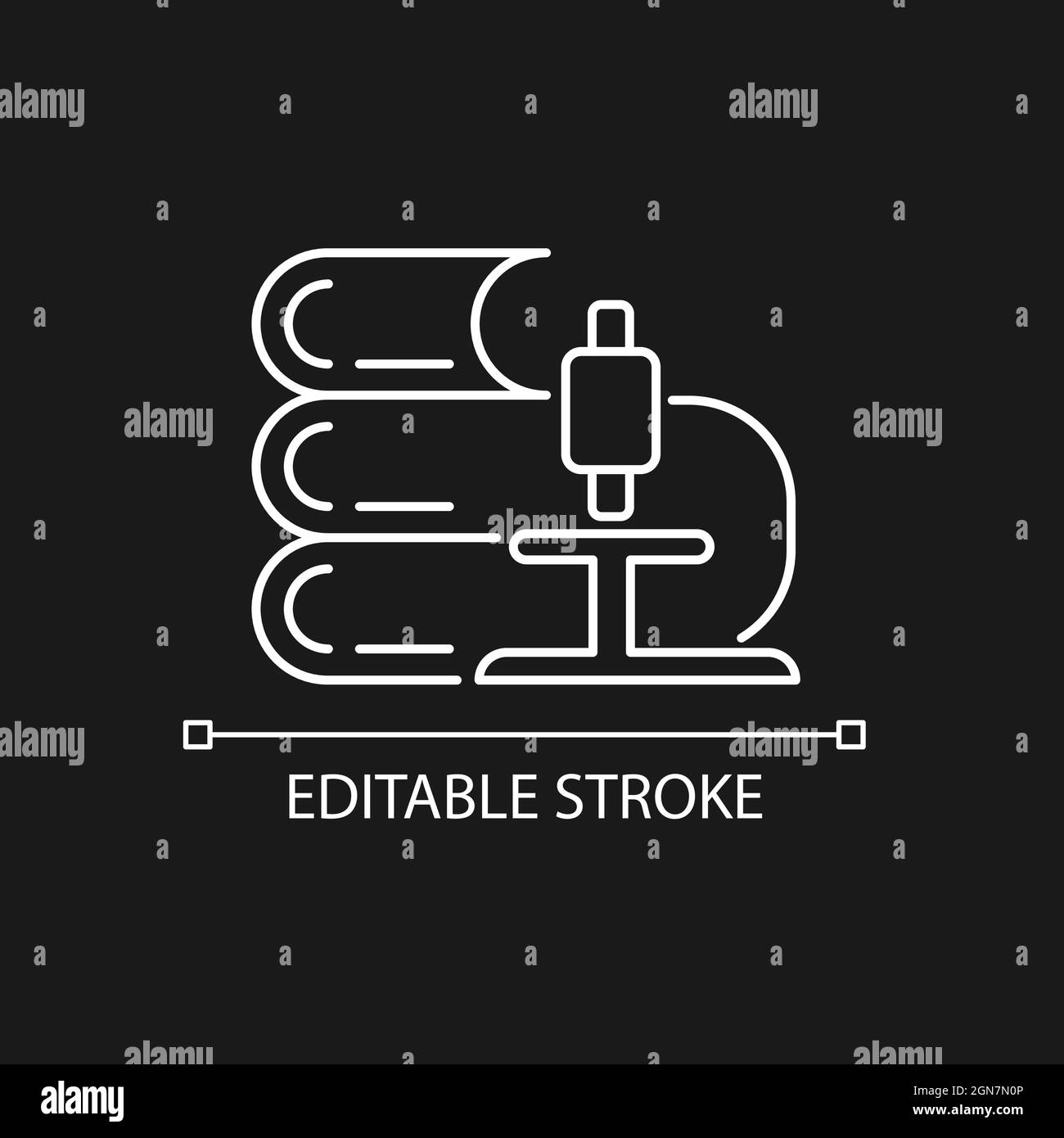Science white linear icon for dark theme Stock Vector Image & Art - Alamy
