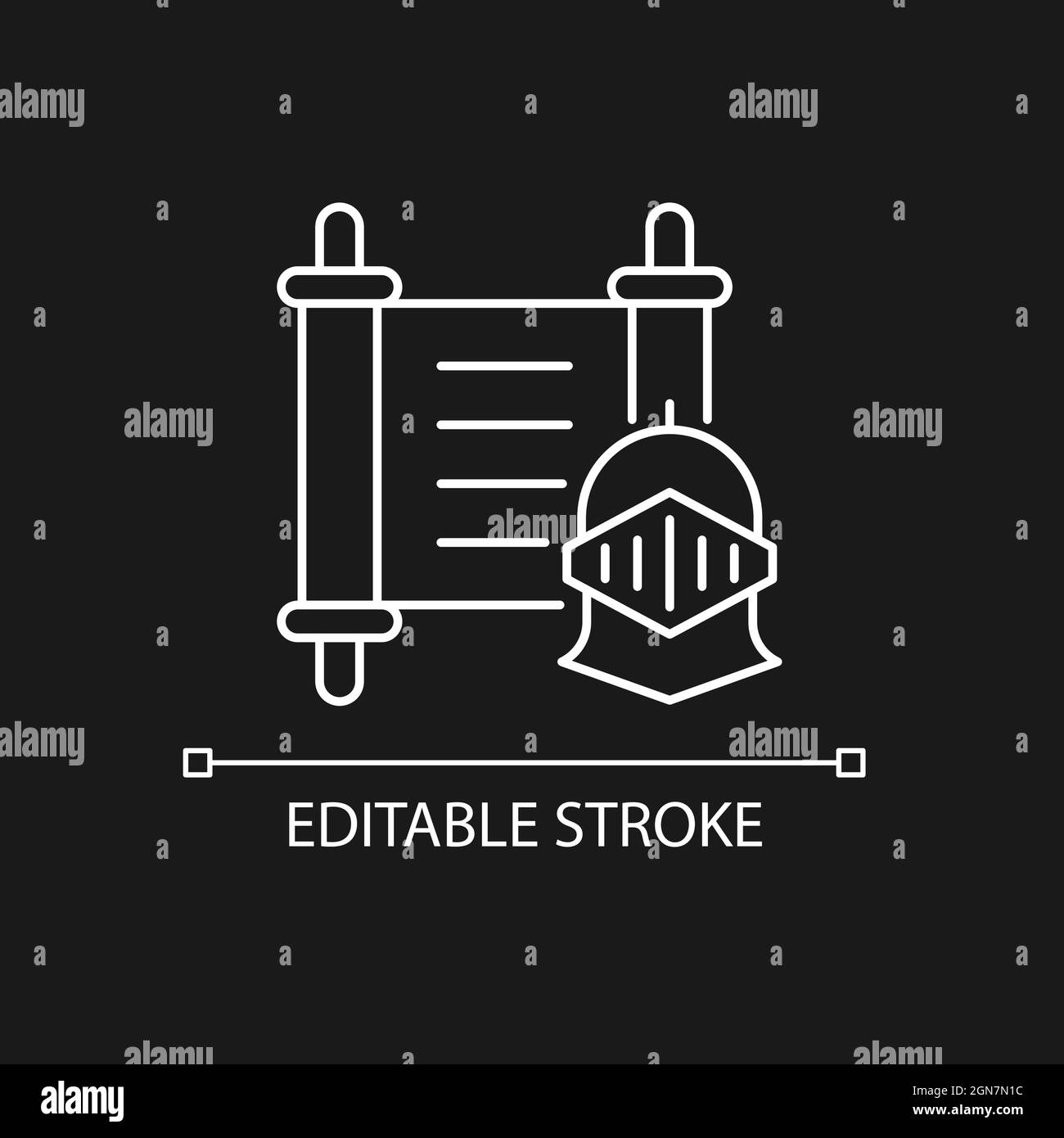 History white linear icon for dark theme Stock Vector Image & Art - Alamy