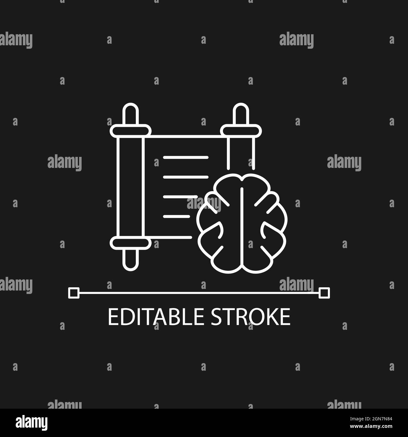 Philosophy white linear icon for dark theme Stock Vector Image & Art ...