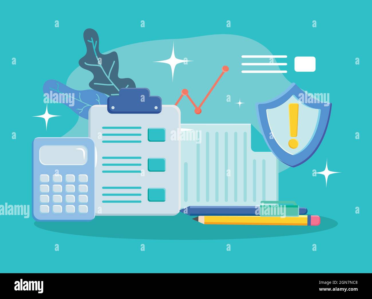 risk management symbols on blue background Stock Vector Image & Art - Alamy