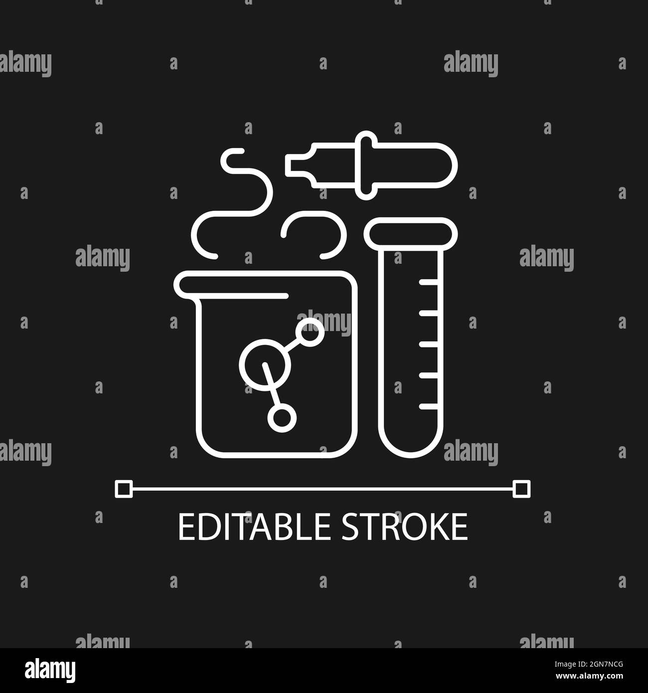 Chemistry white linear icon for dark theme Stock Vector Image & Art - Alamy