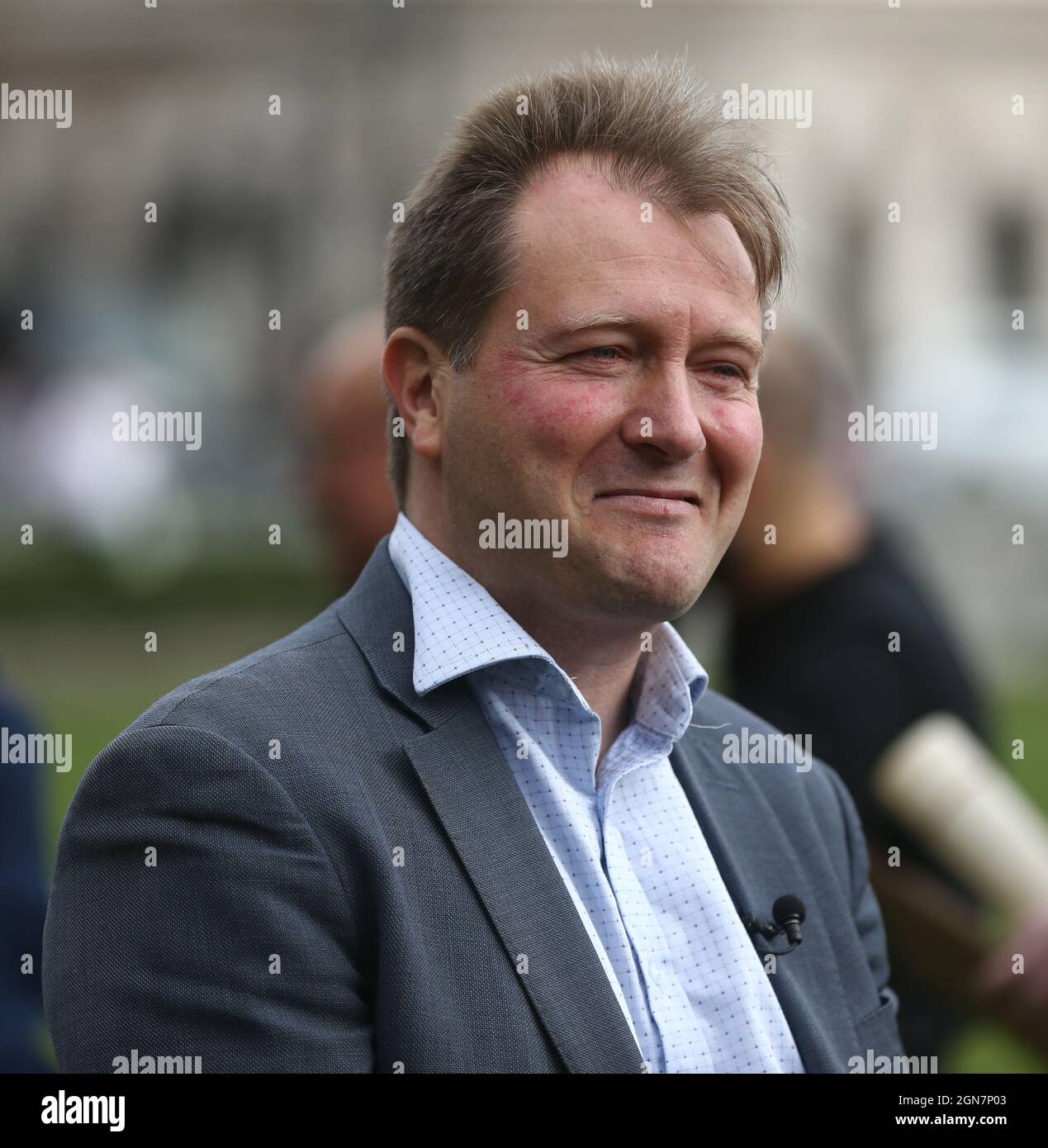 London, England, UK. 23rd Sep, 2021. The husband of British dual ...