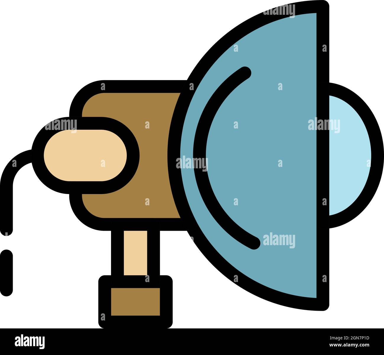 Scene spotlight icon. Outline scene spotlight vector icon color flat ...