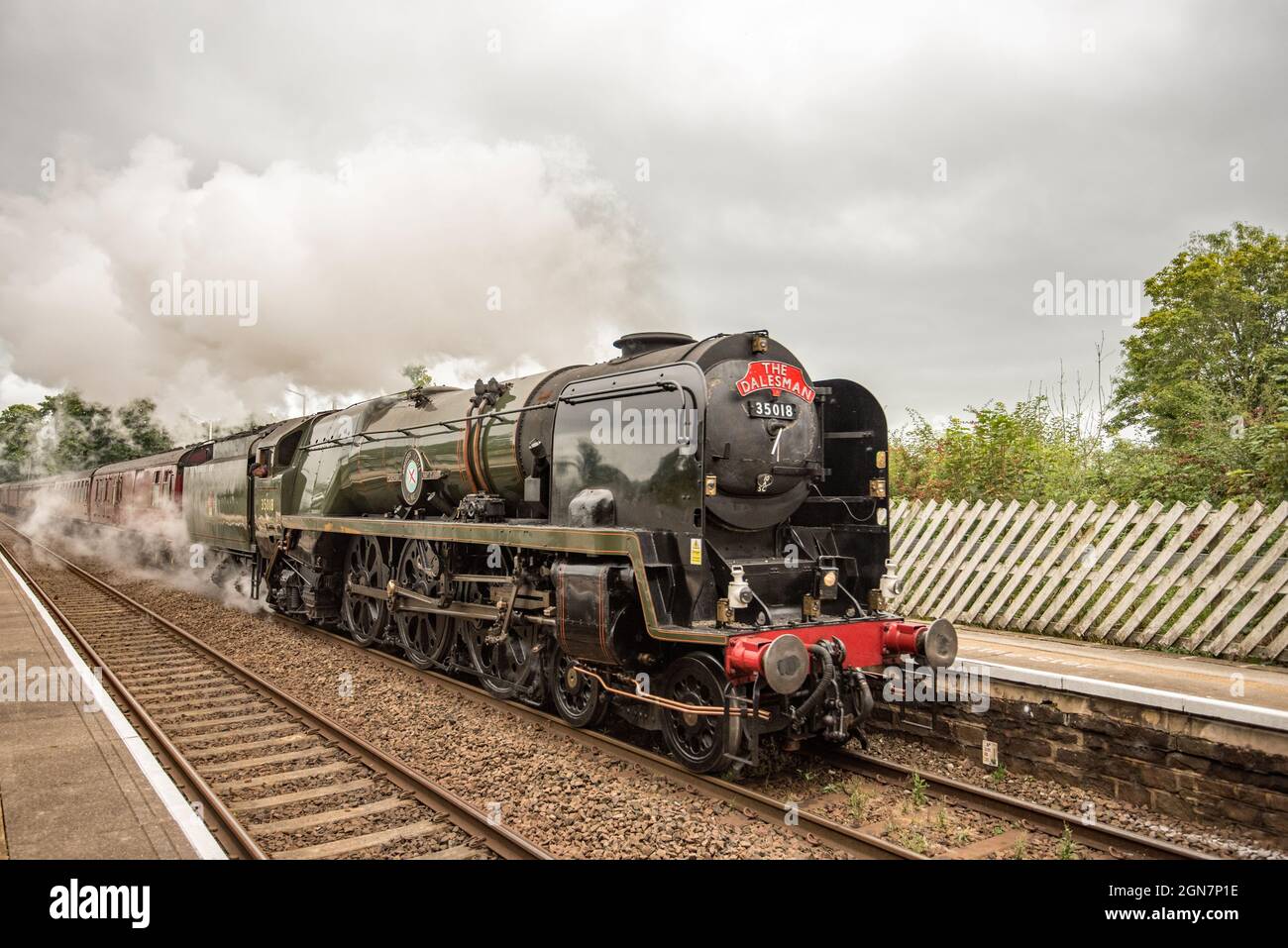 Preserved sr merchant navy class steam locomotive hi-res stock ...