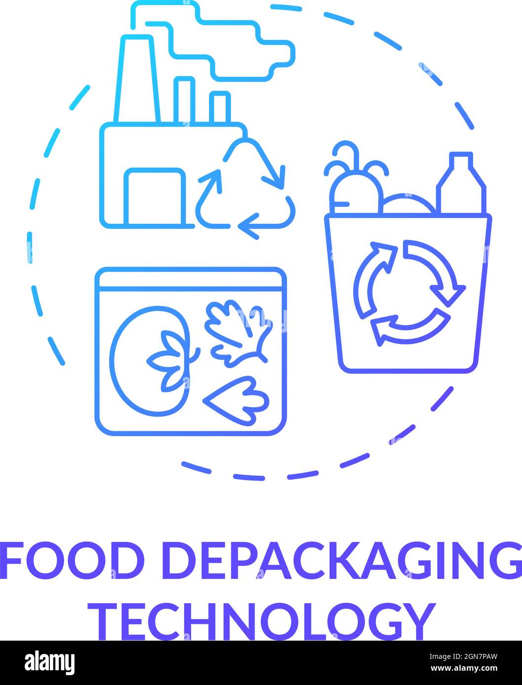 Depackaging innovative technology concept icon Stock Vector Image & Art ...