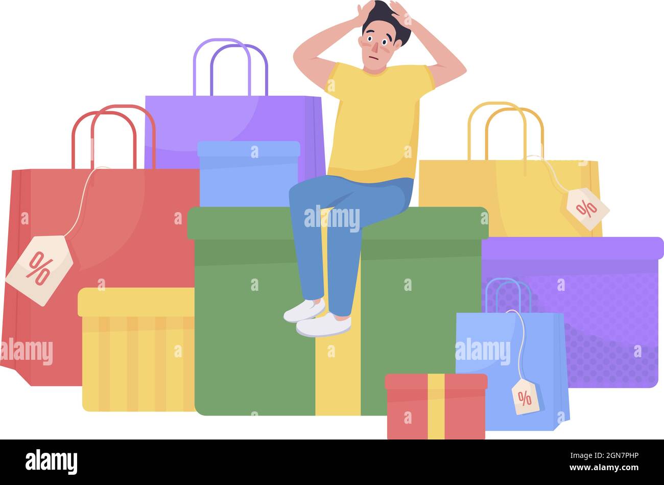 Shopping spree Stock Vector Images - Alamy