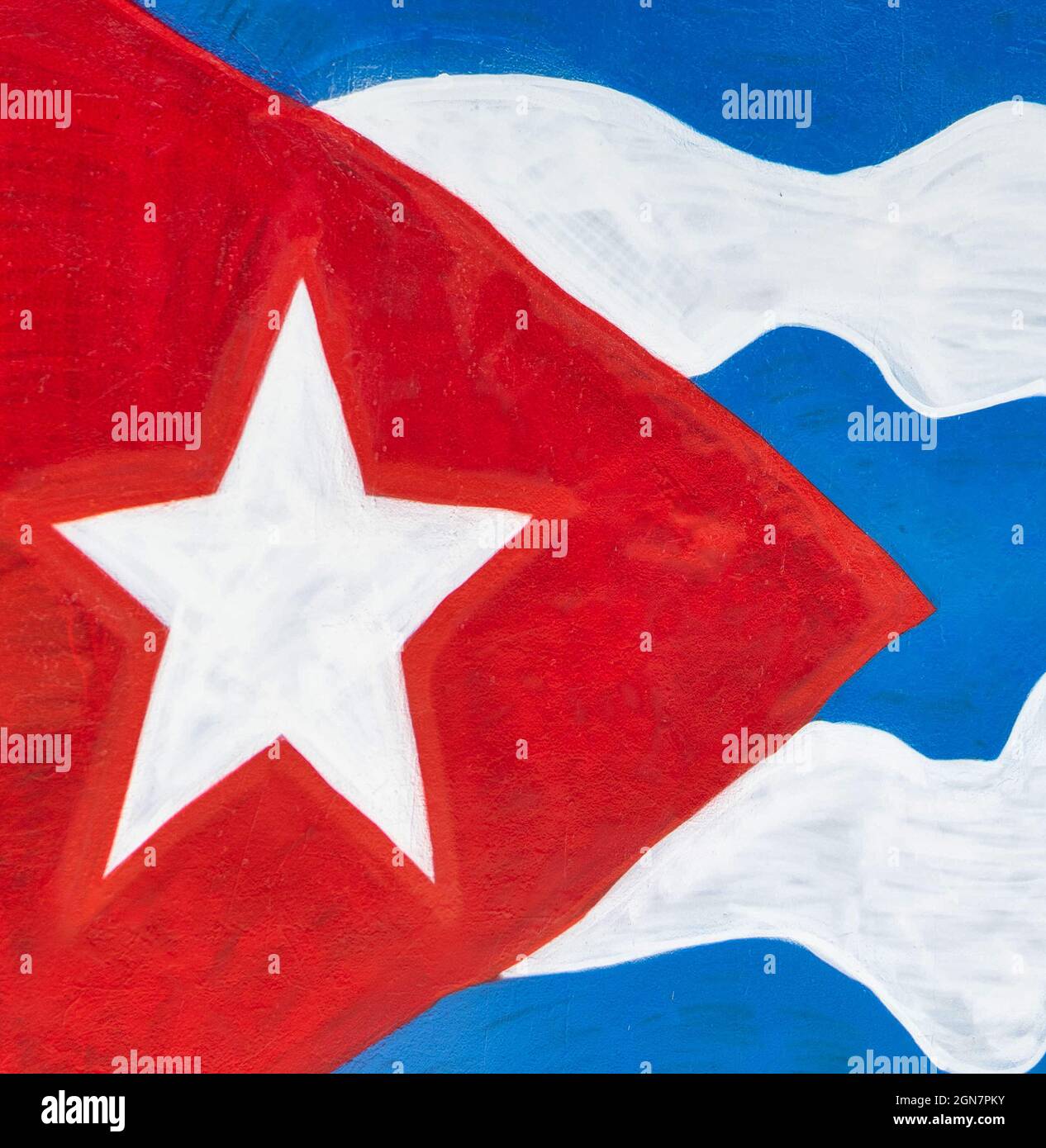 Illustration of the Cuban flag Stock Photo - Alamy