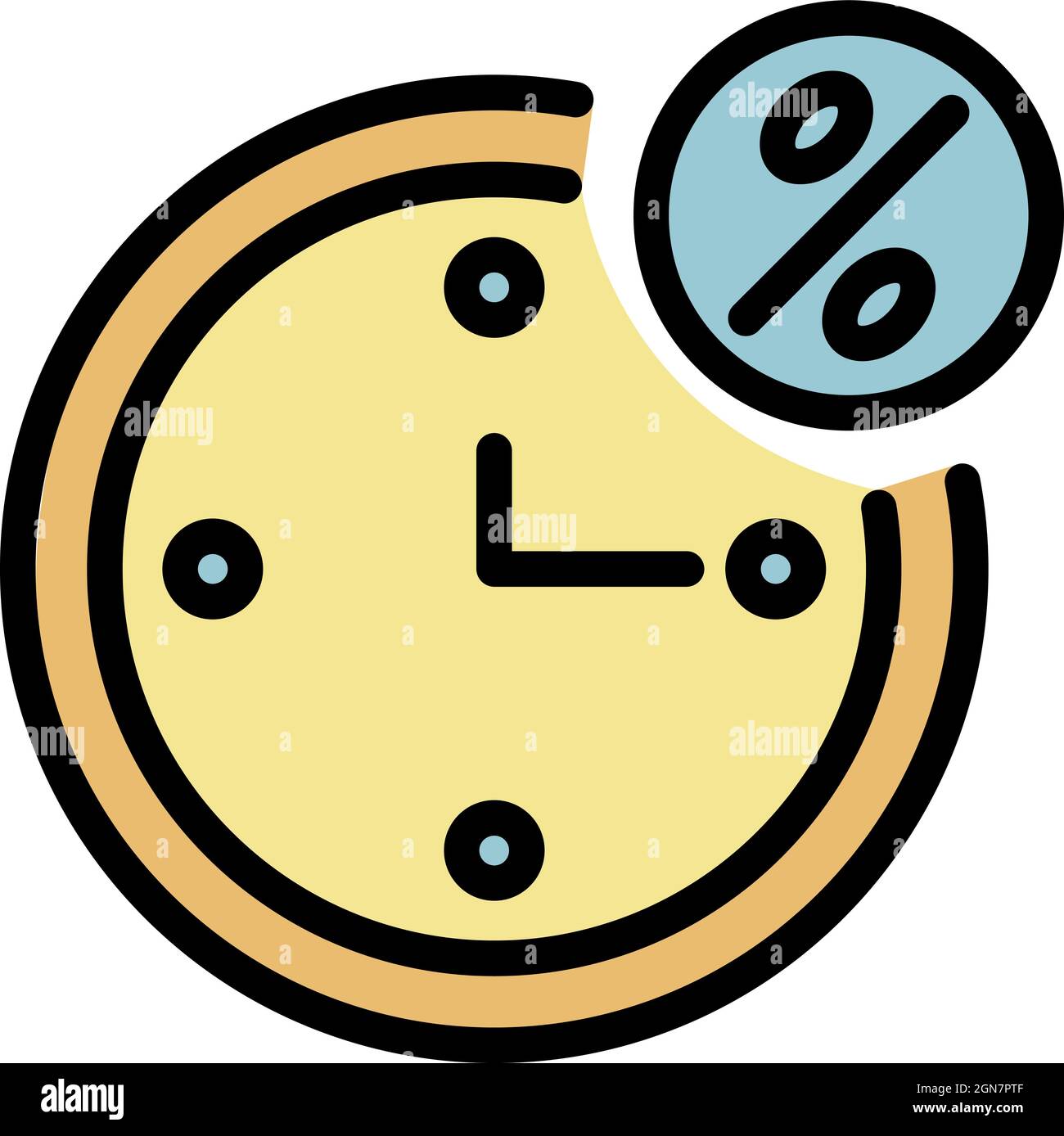 Time of lease payment icon. Outline time of lease payment vector icon ...