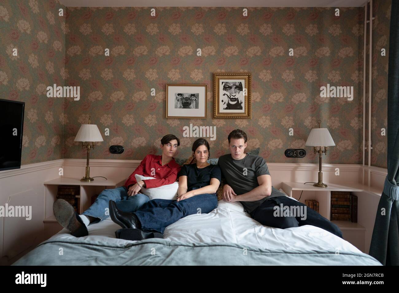 Gustav Lindh, Asta Kamma August and Bill Skarsgard photographed during ...