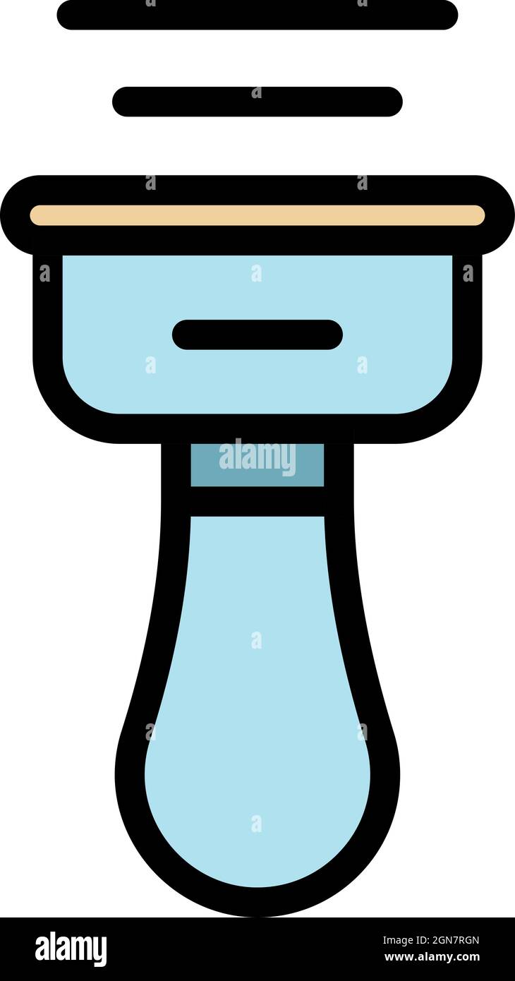 Barcode scanning icon. Outline barcode scanning vector icon color flat ...