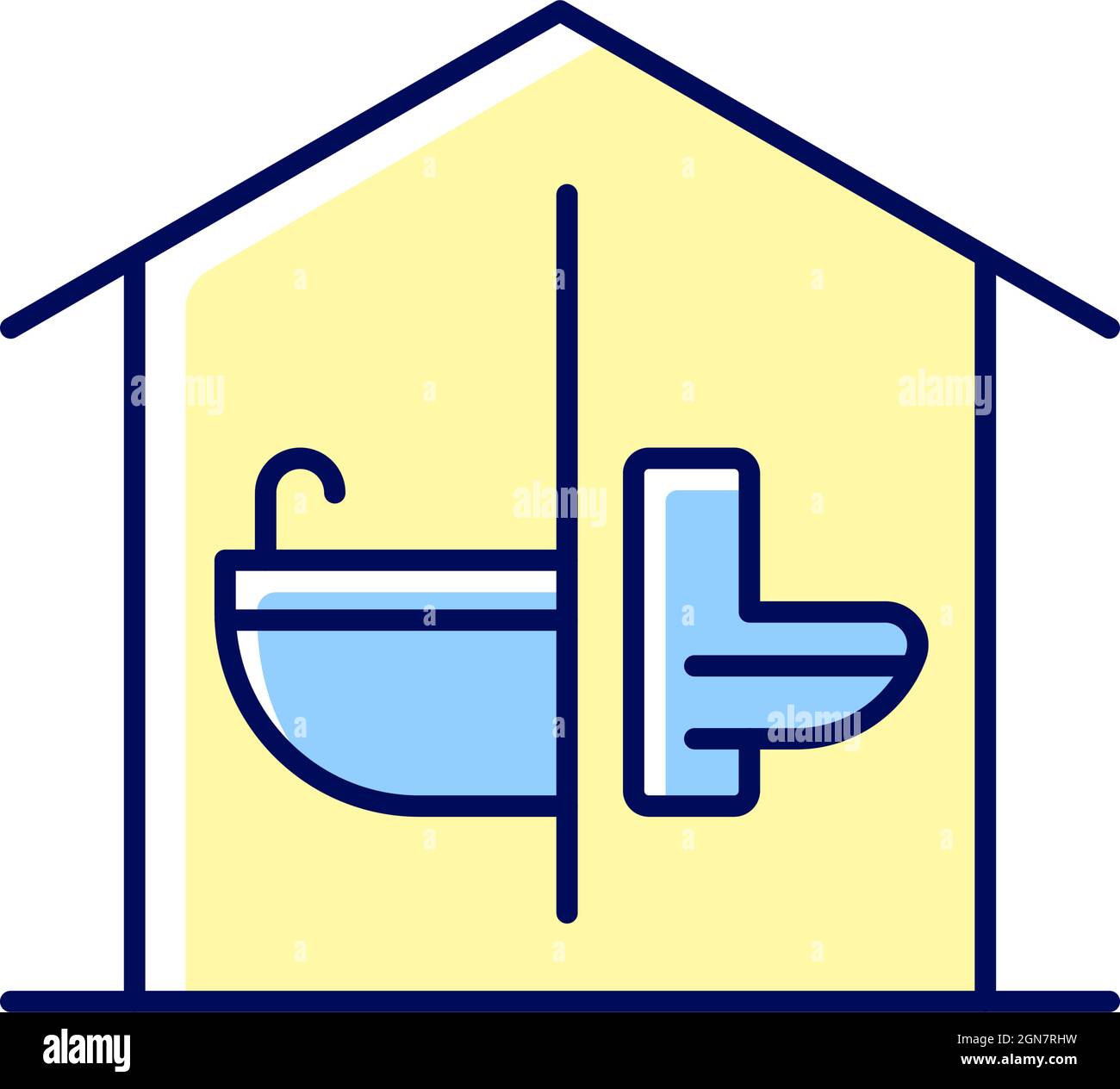 Sanitation facilities RGB color icon Stock Vector Image & Art - Alamy