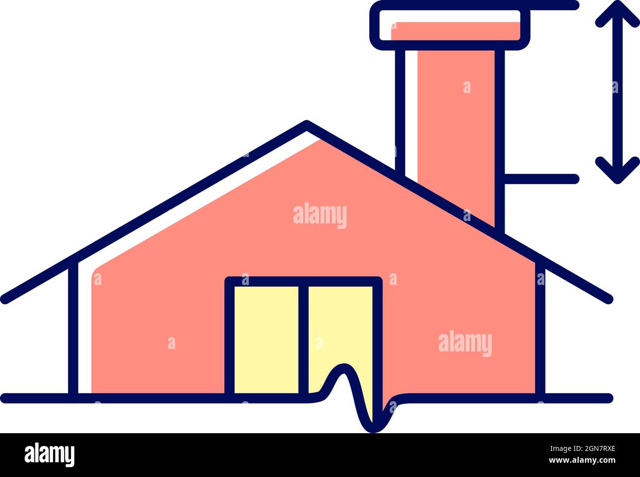 Minimum chimney height RGB color icon Stock Vector Image & Art - Alamy