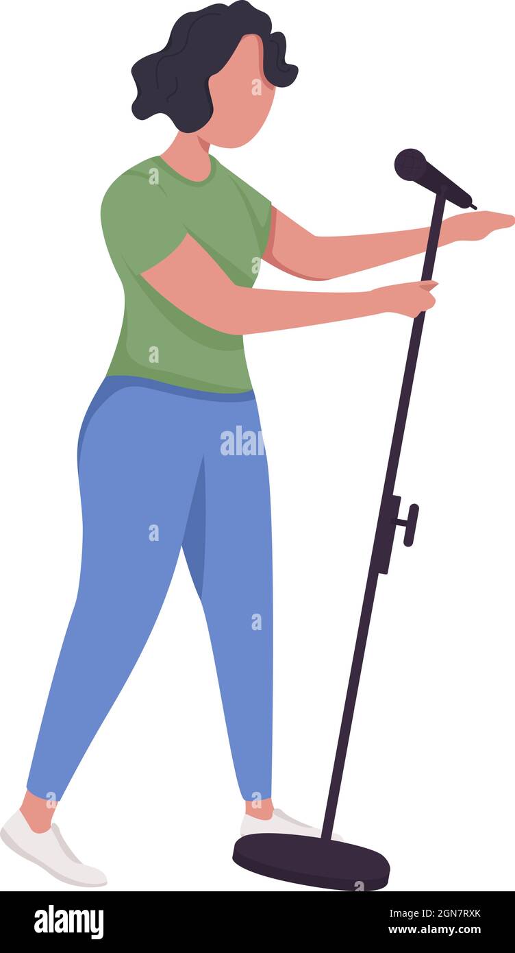 Female solo singer Stock Vector Images - Alamy