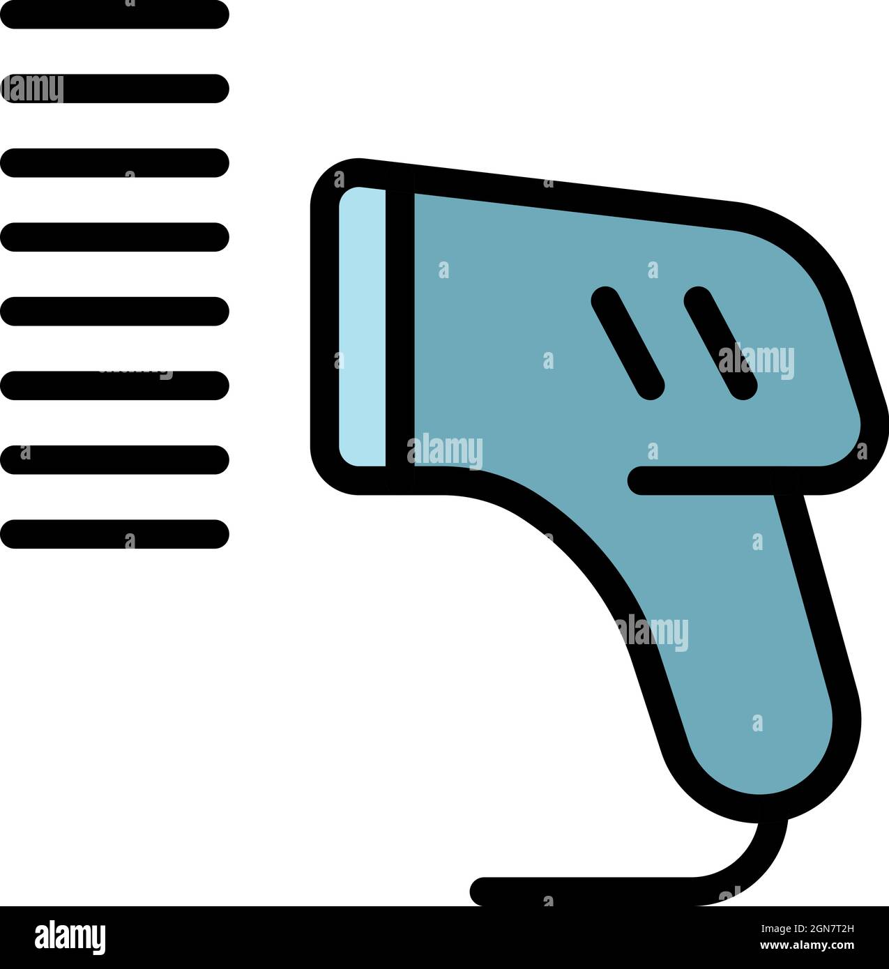 Handle barcode scanner icon. Outline handle barcode scanner vector icon ... Handle barcode scanner icon. Outline handle barcode scanner vector icon ...