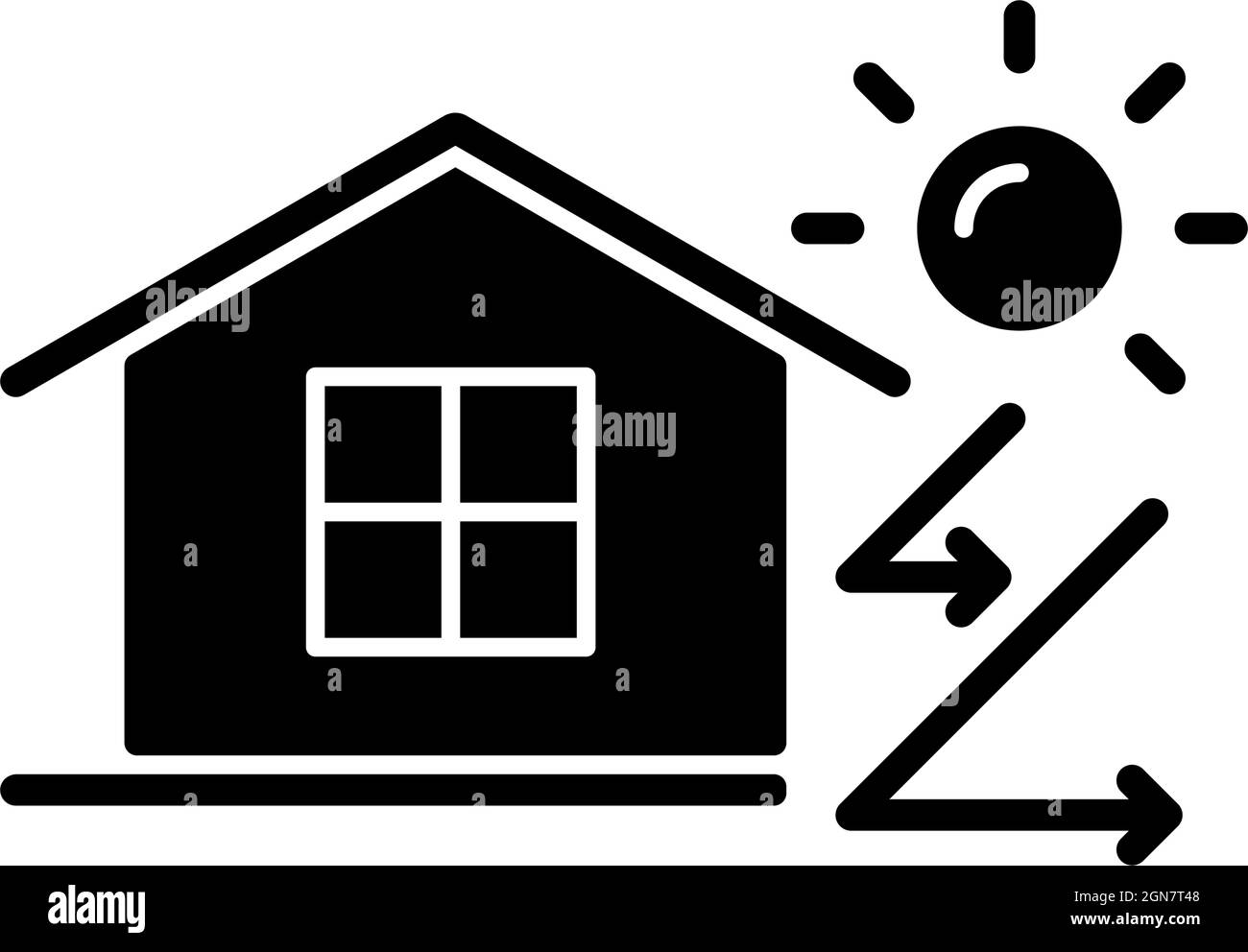 Heat insulation black glyph icon Stock Vector Image & Art - Alamy