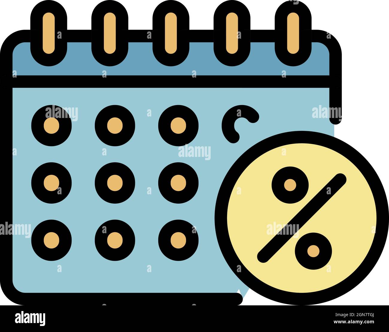Calendar lease payment date icon. Outline calendar lease payment date ...