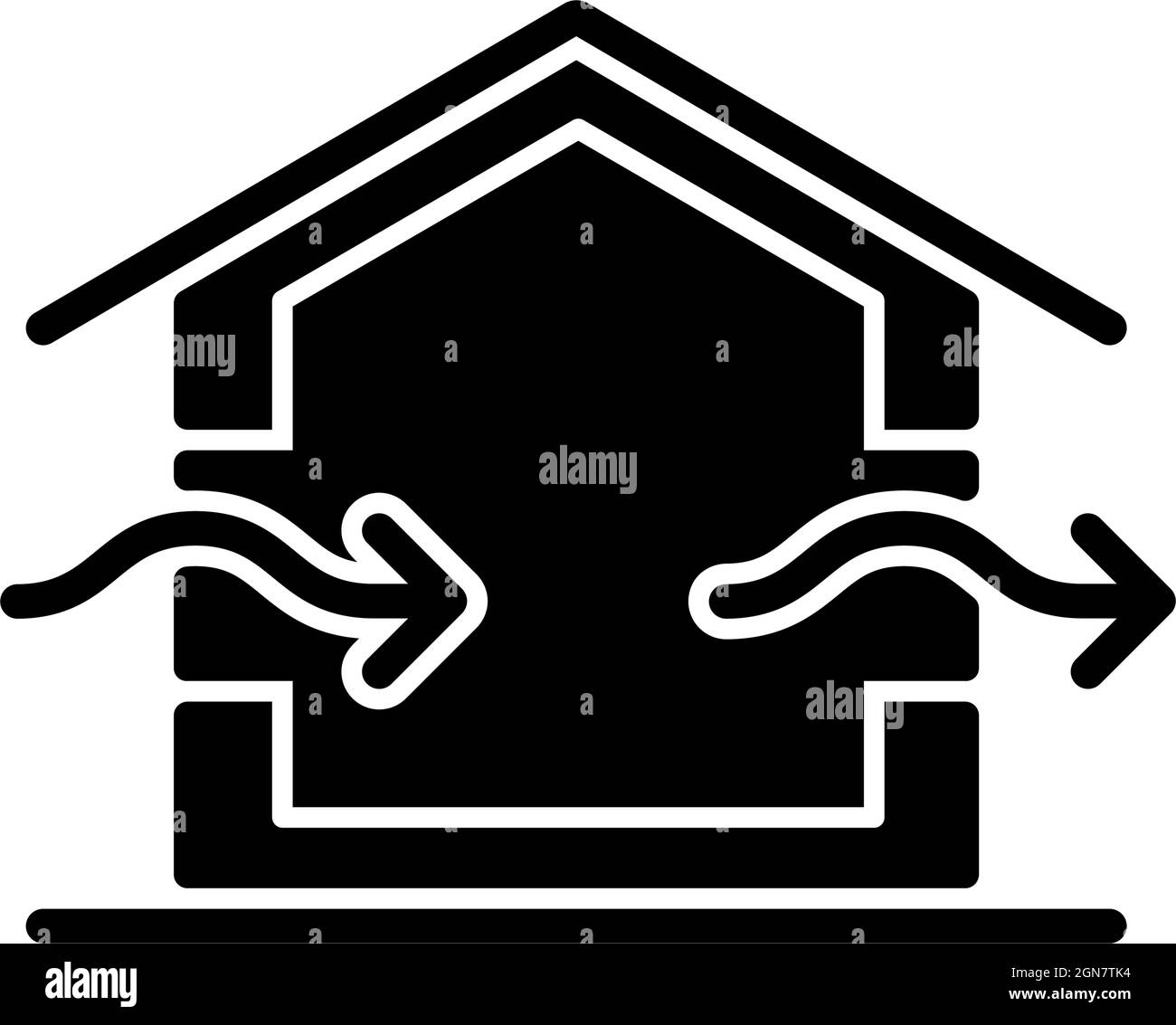 Ventilation system black glyph icon Stock Vector Image & Art - Alamy