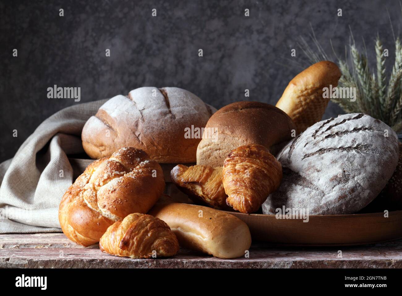 assortment of bakery fresh bread and buns Stock Photo - Alamy