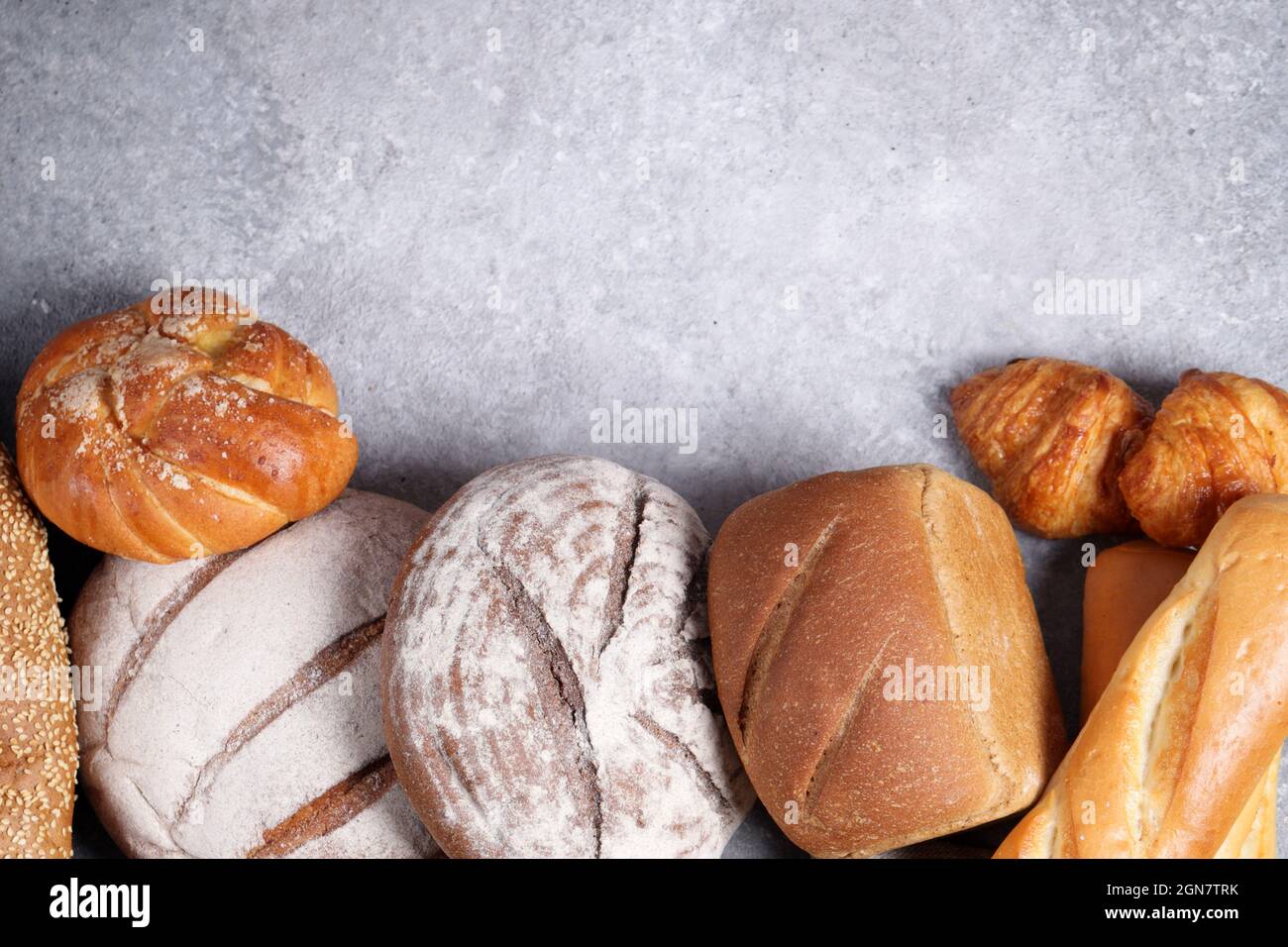 assortment of bakery fresh bread and buns Stock Photo - Alamy