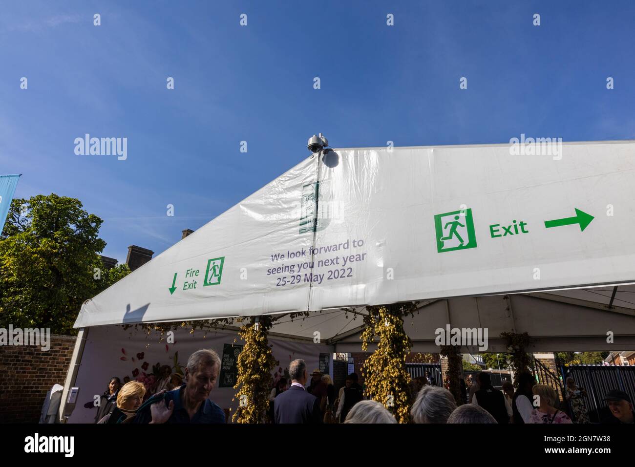 The Garden Gate exit from the RHS Chelsea Flower Show, held at the ...