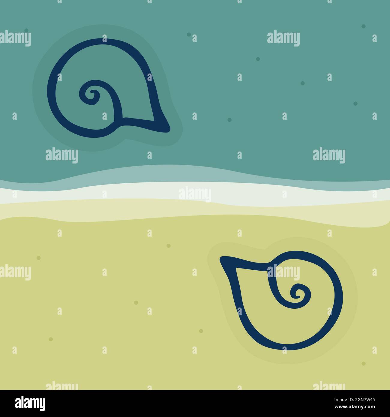 Seashell - vector illustration Stock Vector Image & Art - Alamy