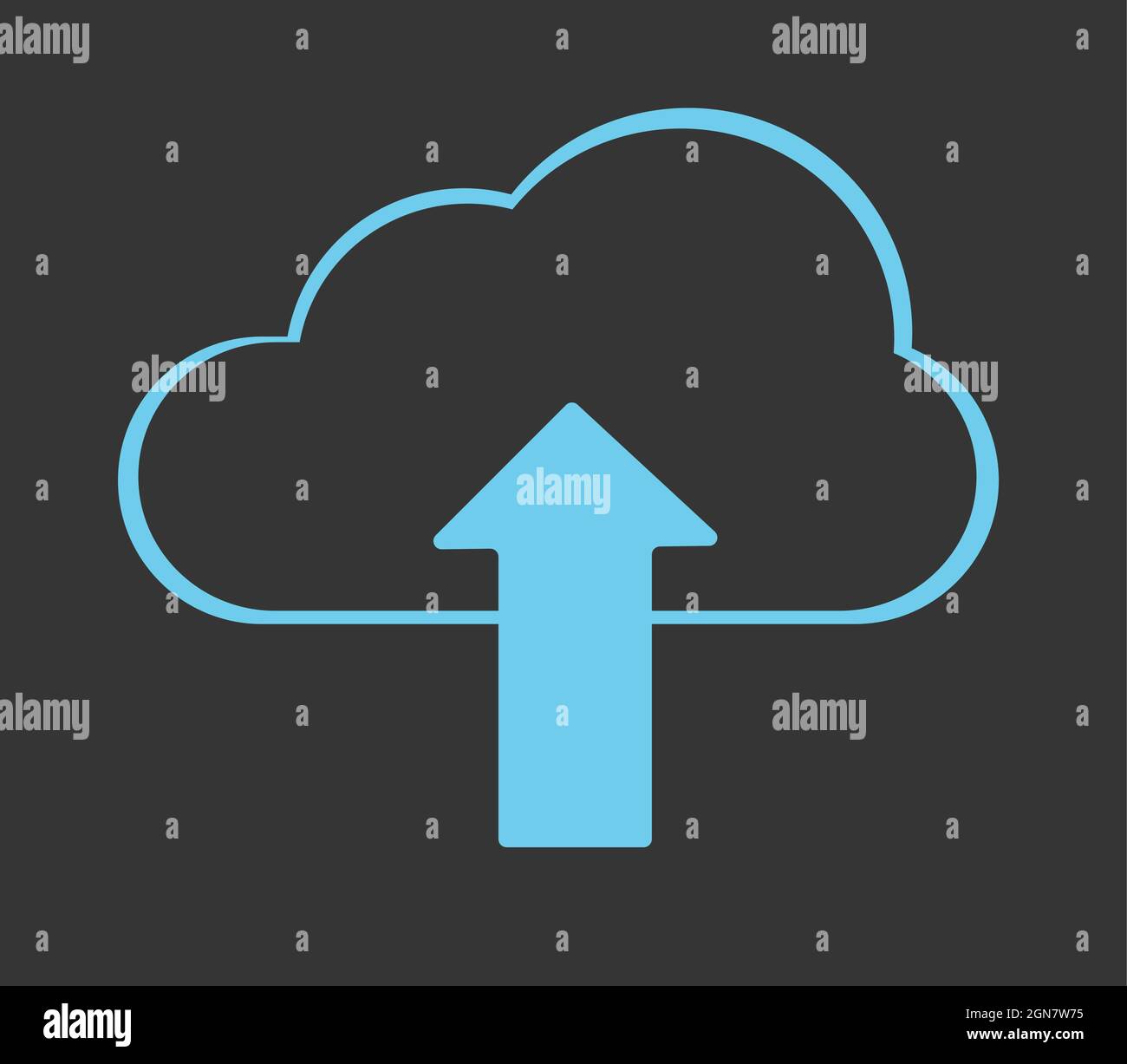 Cloud storage vector design, grey cloud storage vector illustration ...