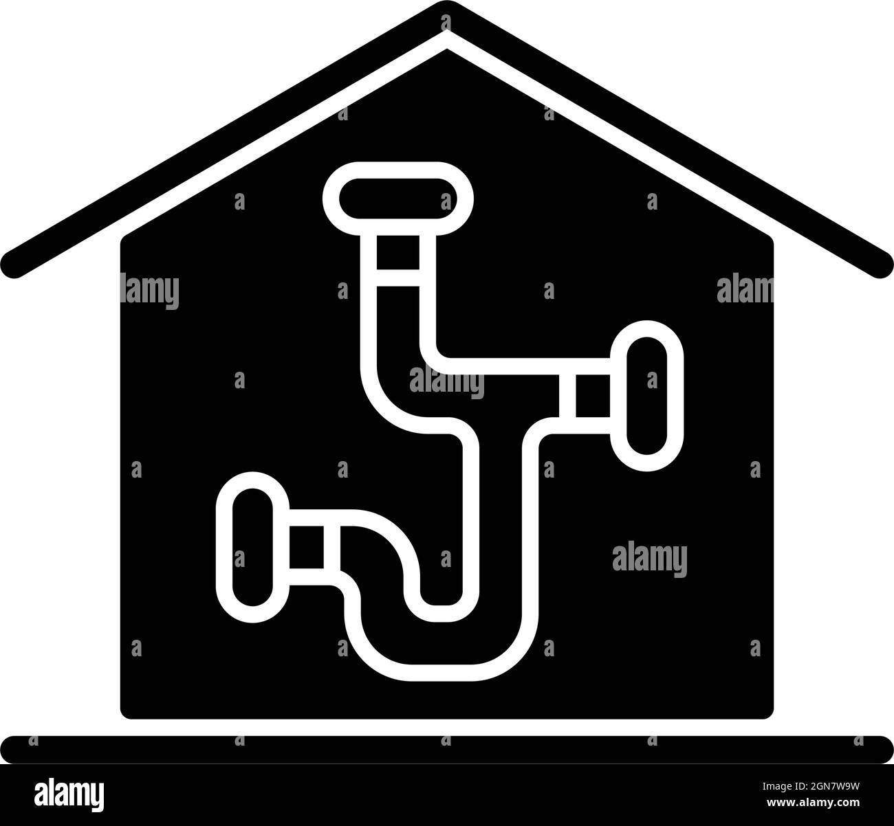 Construction house plumbing Black and White Stock Photos & Images - Alamy