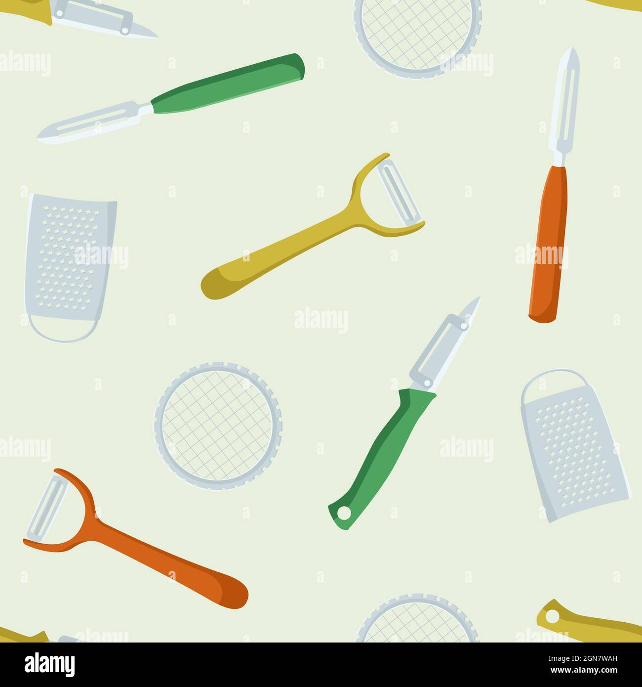 Various kitchen tools - vector background Stock Vector Image & Art - Alamy