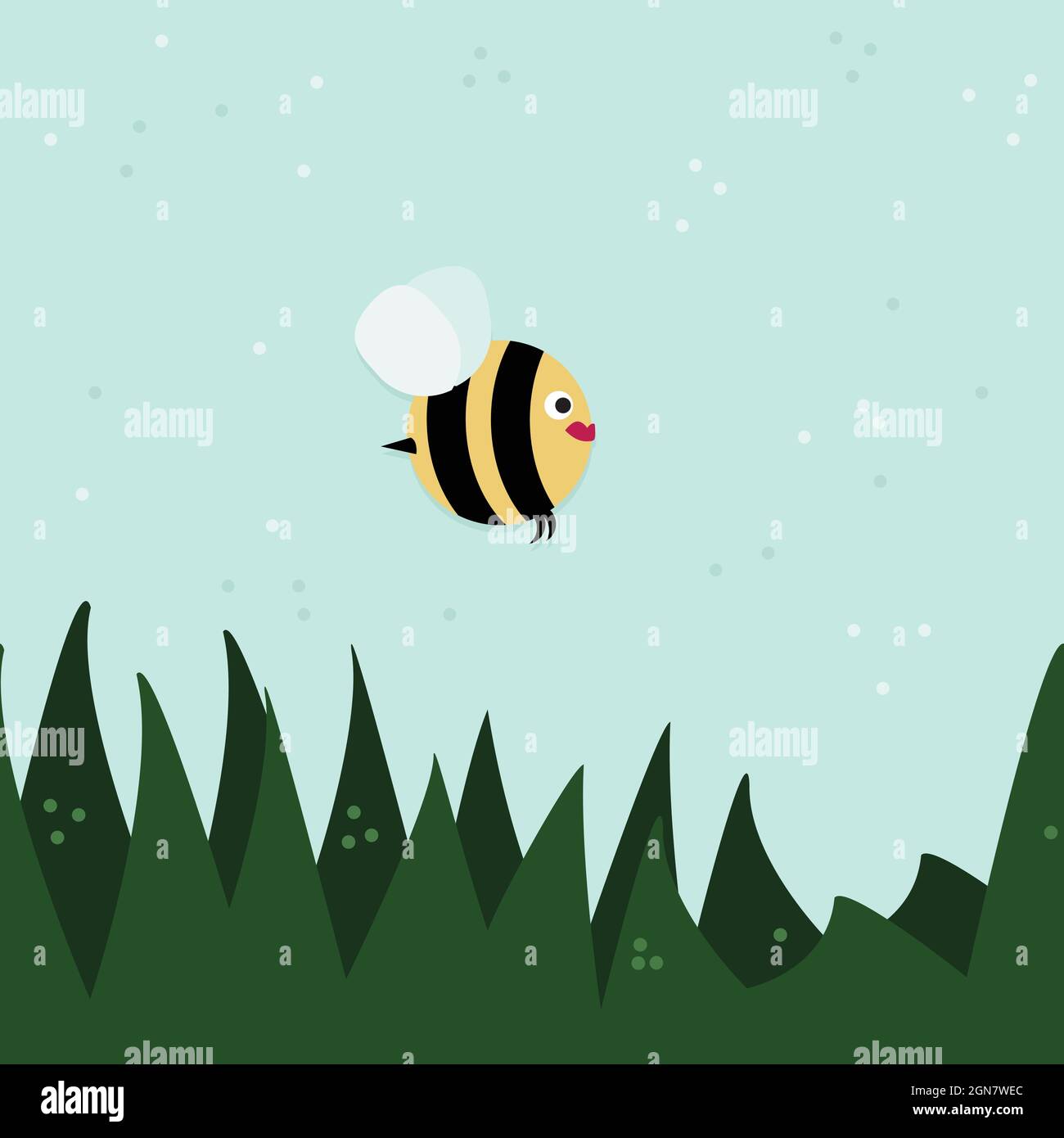 Flying bee - vector illustration Stock Vector Image & Art - Alamy