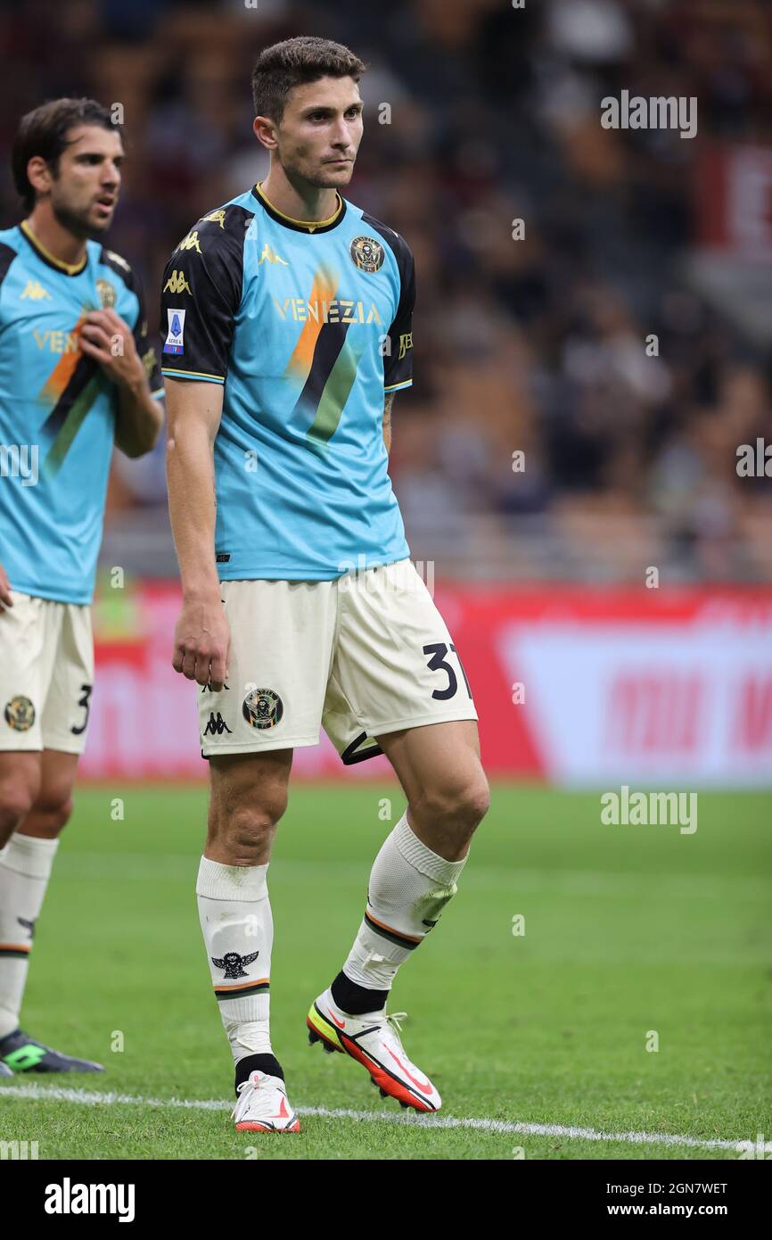 Mattia Calandra of Venezia FC during the Serie A 2021/22 football match ...