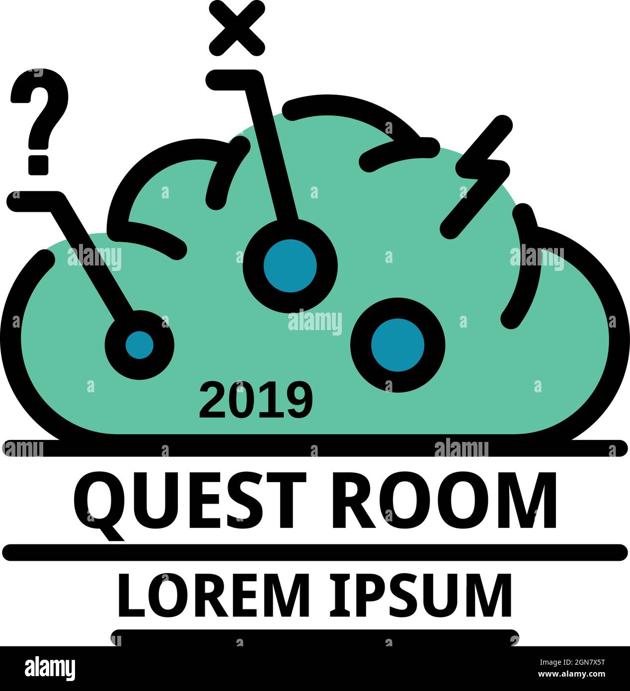 Modern quest room icon. Outline modern quest room vector icon color ...